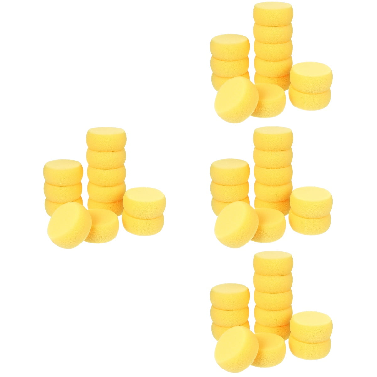 Set of 4 Yellow Round Cake Sponge 24 Pieces Travel - Walmart.com