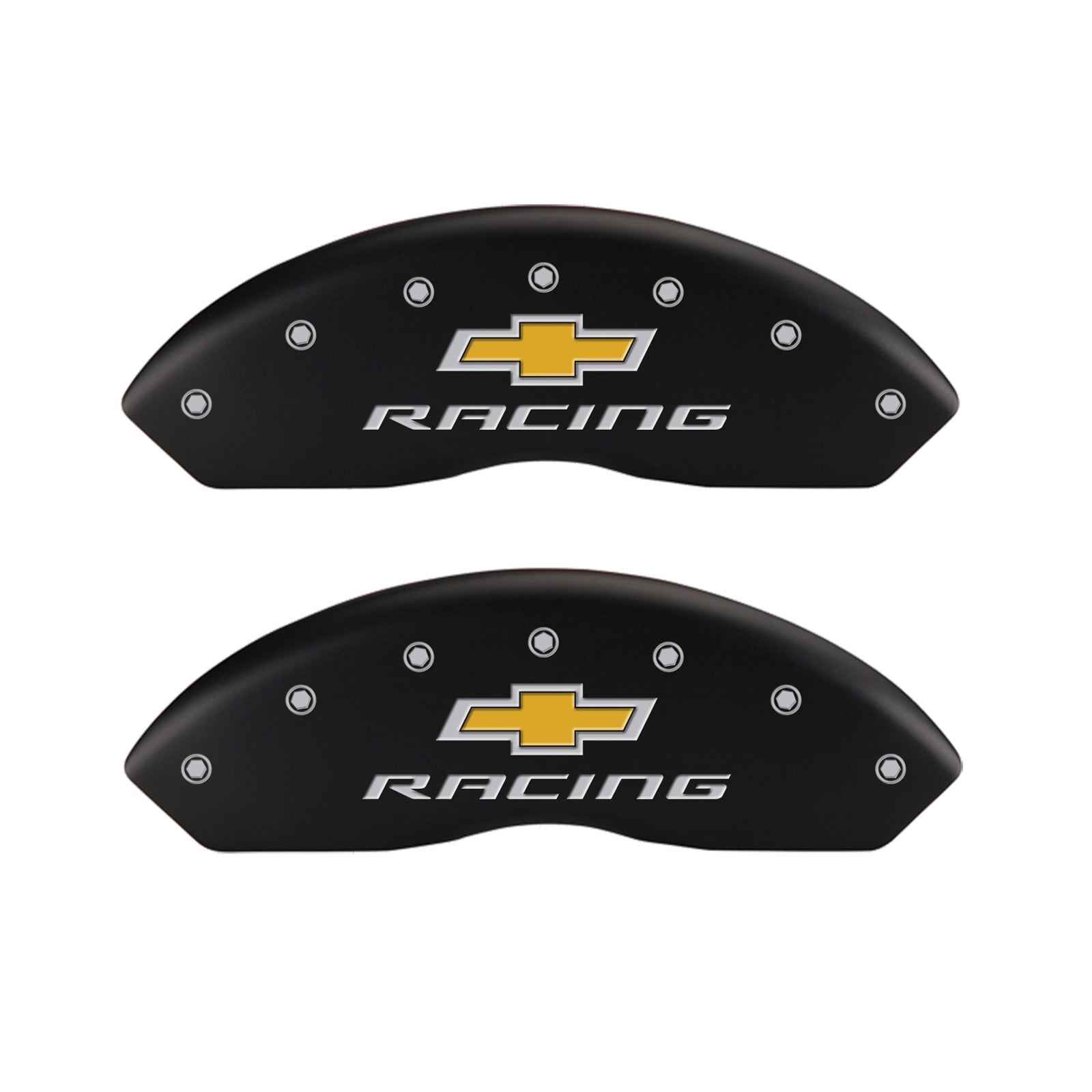 Set of 4 caliper covers, Engraved Front and Rear: Chevy racing, Matte ...