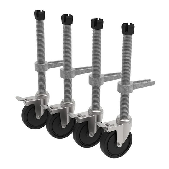 4-Piece Caster Set with Adjustable 6-inch Leveling Jacks for Baker ...