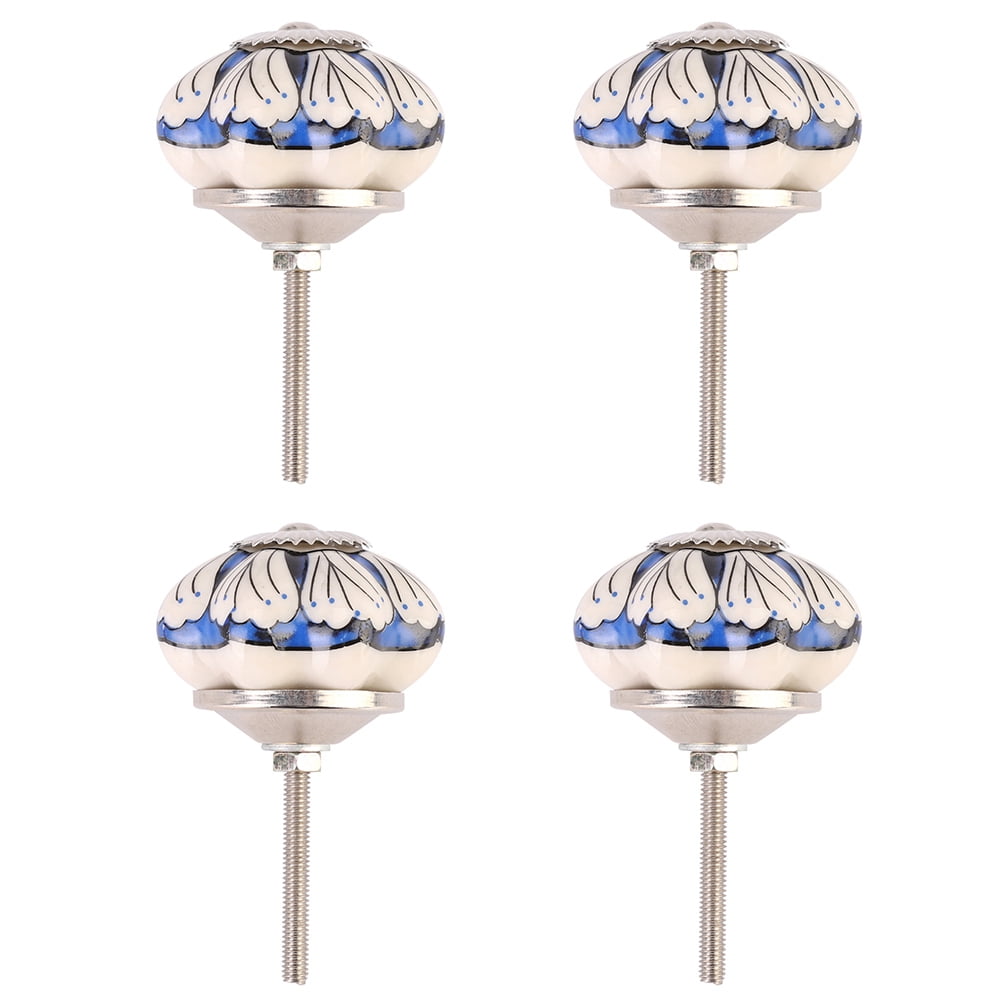 Set of 4 for Door, Drawer & Cupboard Handles, Style 9 Vintage Floral ...