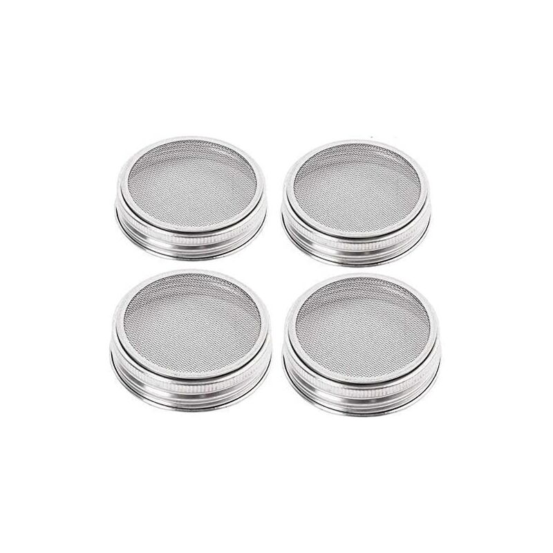 Set of 4 large stainless steel lids with good ventilation for ...