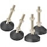 Set of 4 leveling legs for chairs/tables, KkvoGmle, Stainless steel/ABS ...