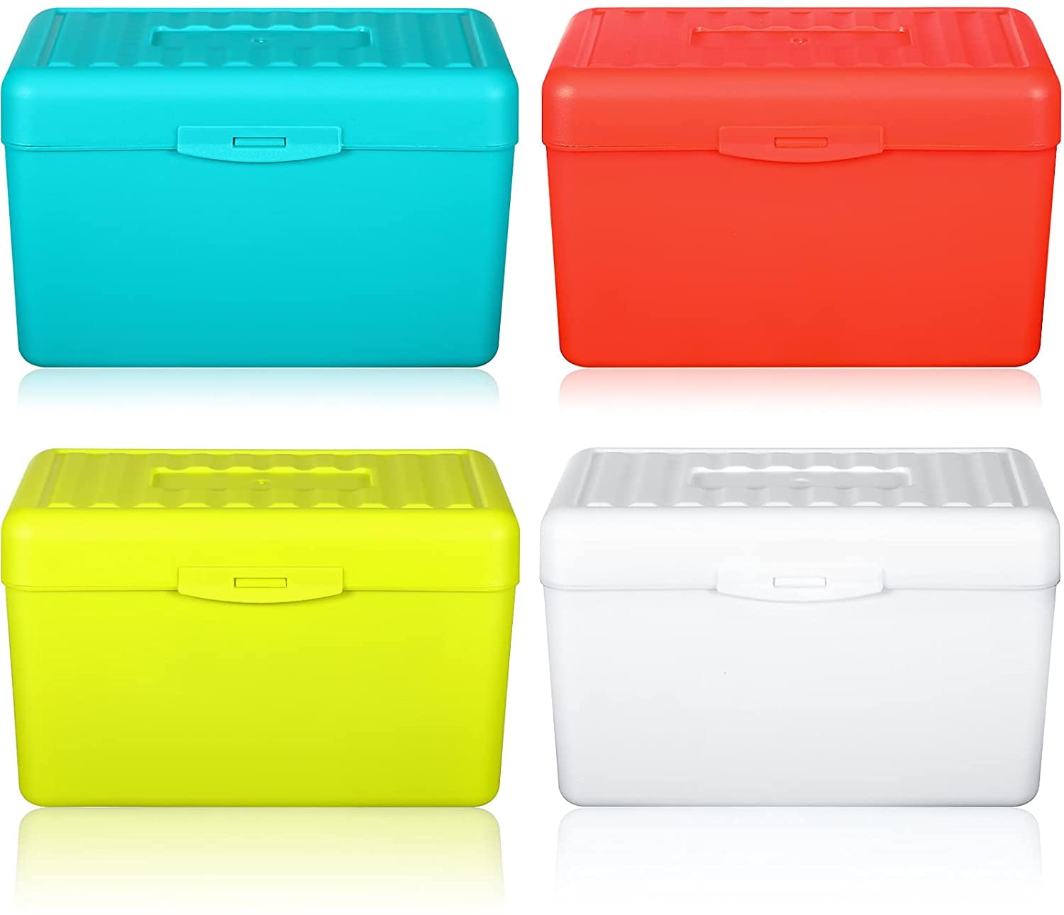 Set of 4 storage boxes, 14.5x8.5x9cm, Multicolor - Walmart.com