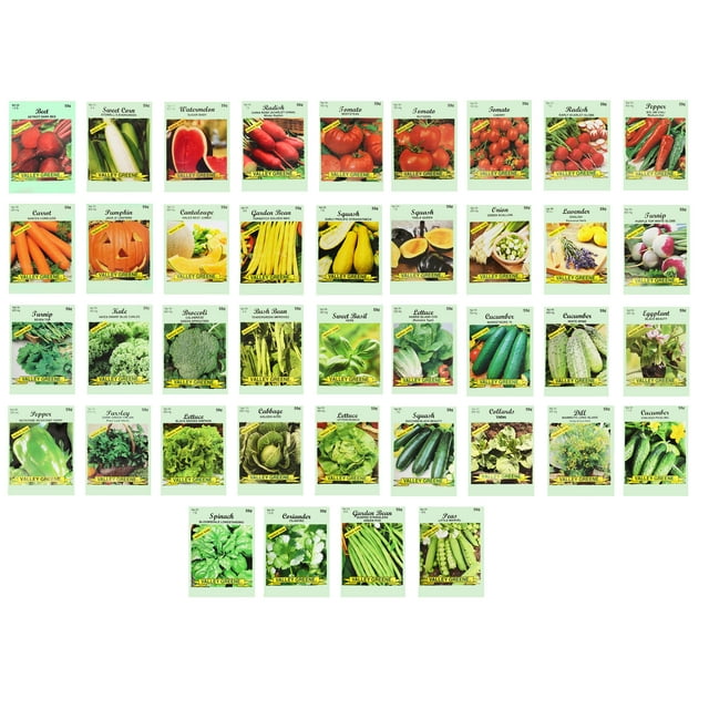 Set of 40 Heirloom Vegetable Garden Seeds - Heirloom Vegetable Garden ...