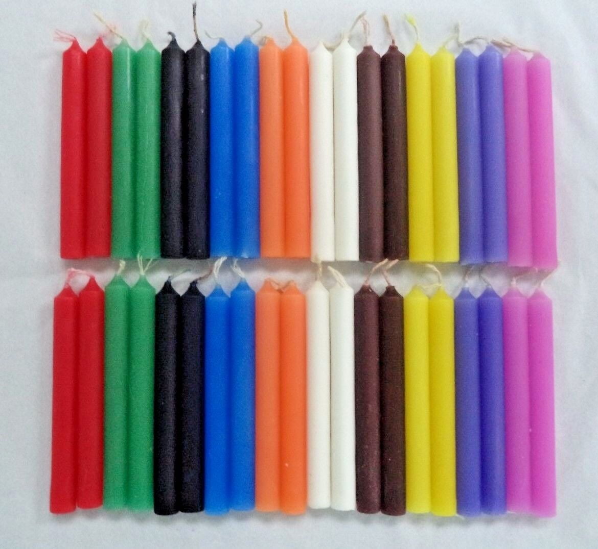Set of 40 Spell Candles Assorted Colors (2 sets of 20 Mini Chime, Wicca ...