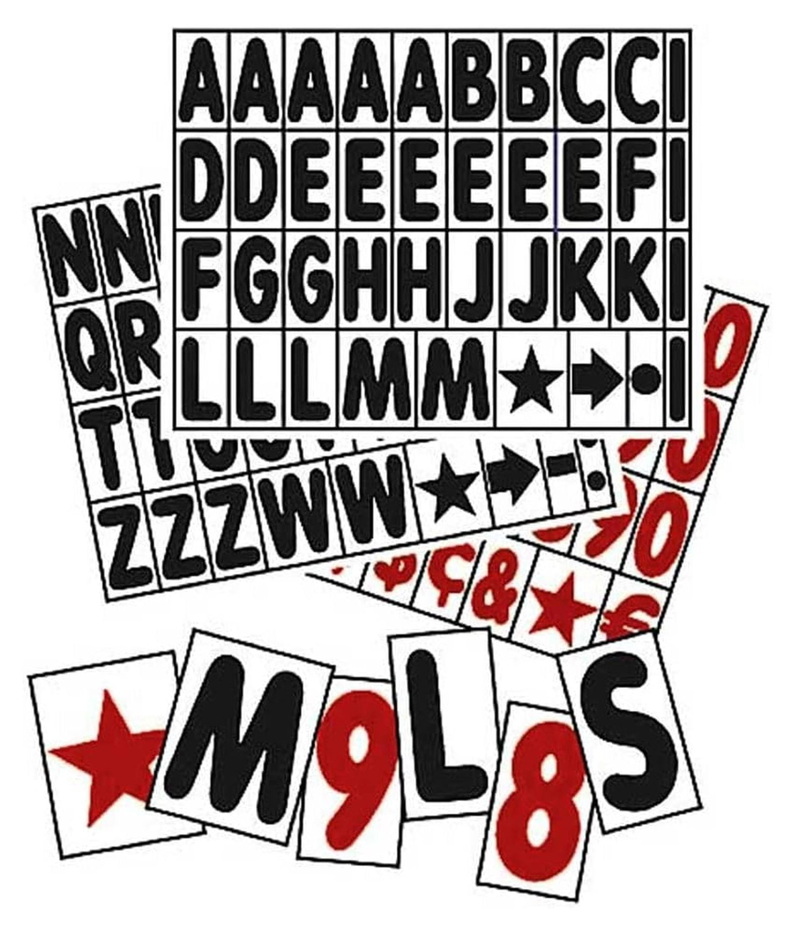 Set of 421-5" Tall Letters, Numbers & Symbols - Walmart.com