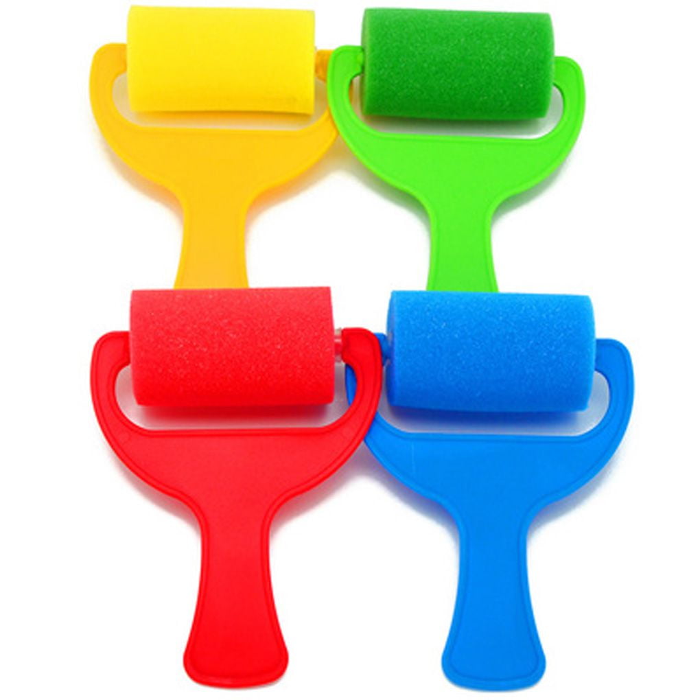 Set of 4pcs Sponge Brush Paint Roller Kid Art Craft Painting Tool ...