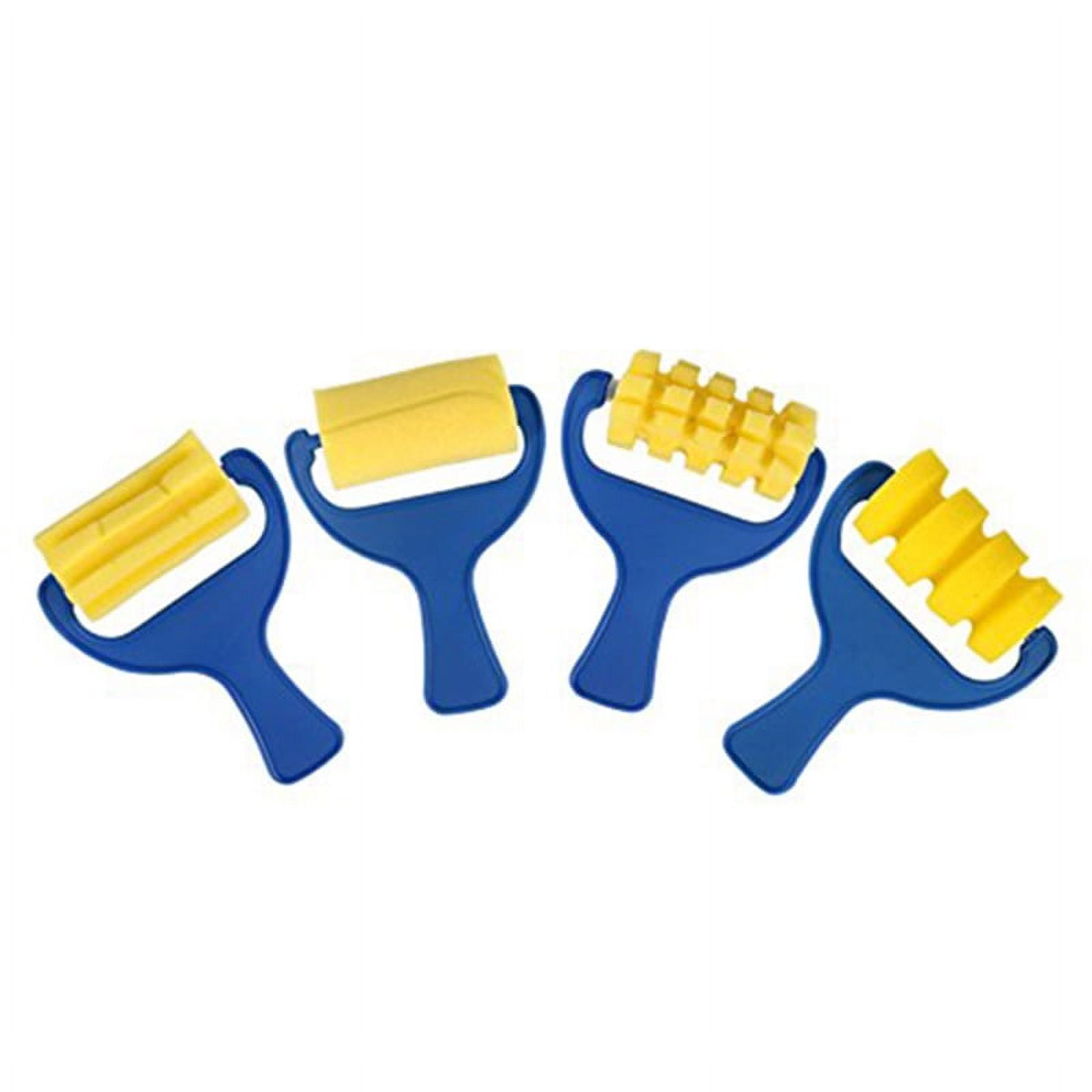 Set of 4pcs Sponge Paint Roller Brush DIY Children Painting Brushes Kid ...