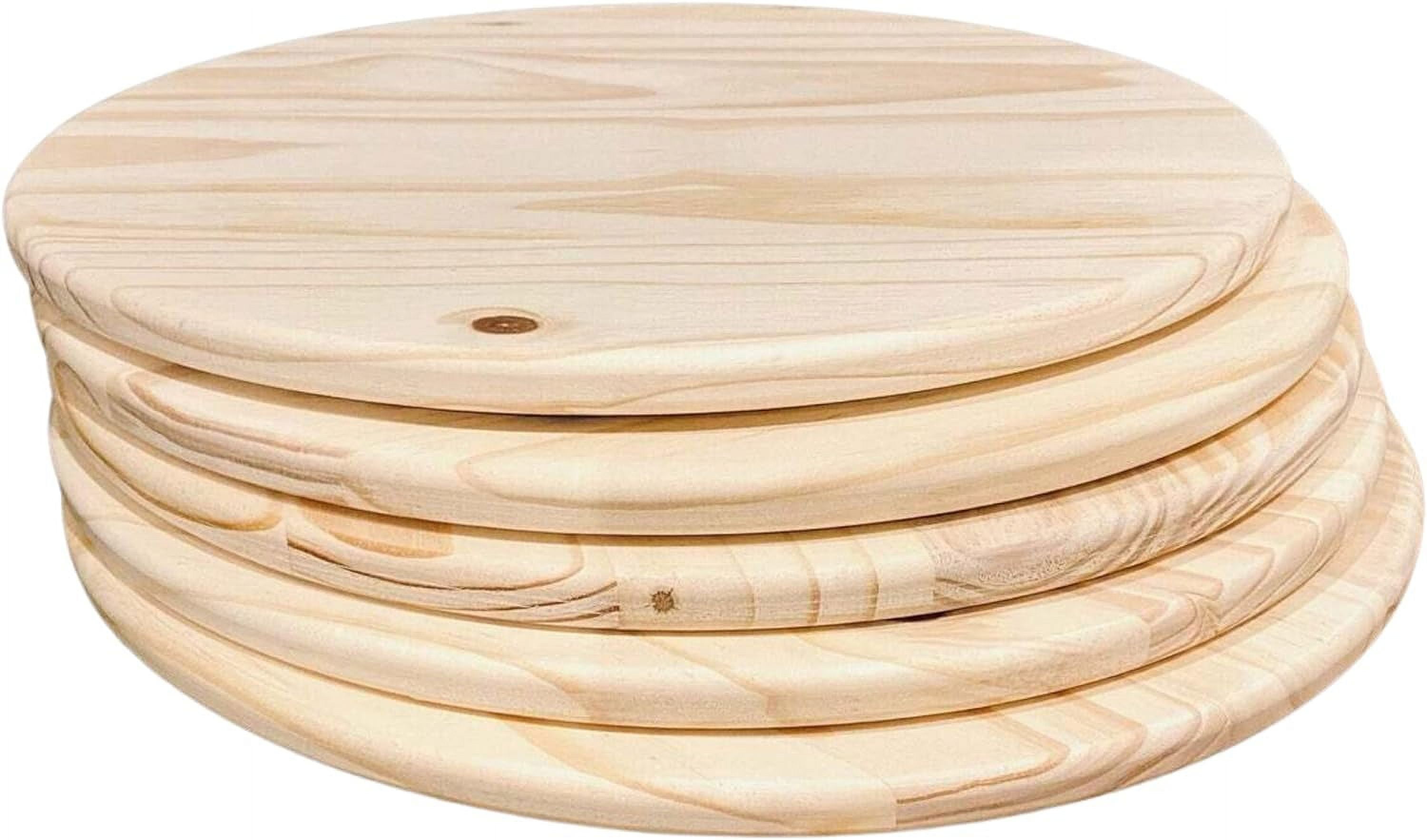 Set of 5-0.8" Thick, 12" Wood Circle for Crafts, Unfinished Wood Sign ...