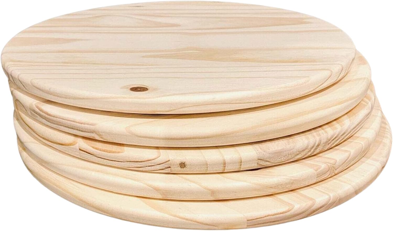 Set of 5-1 inch Thick, 15 inch Wood Circle for Crafts, Unfinished Wood ...