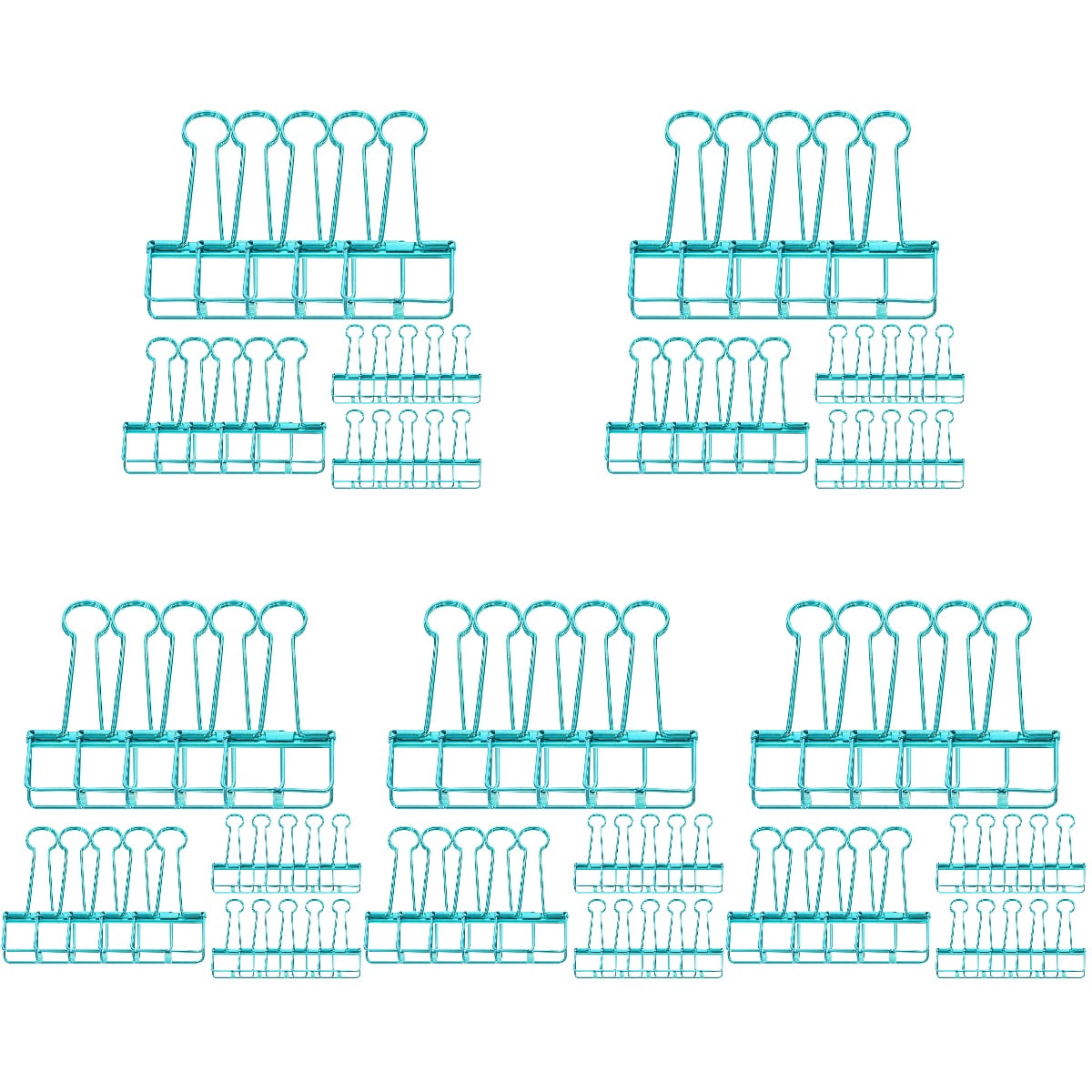Set of 5 20pcs Hollow Binder Clips for Teachers Offices and (blue Paper ...