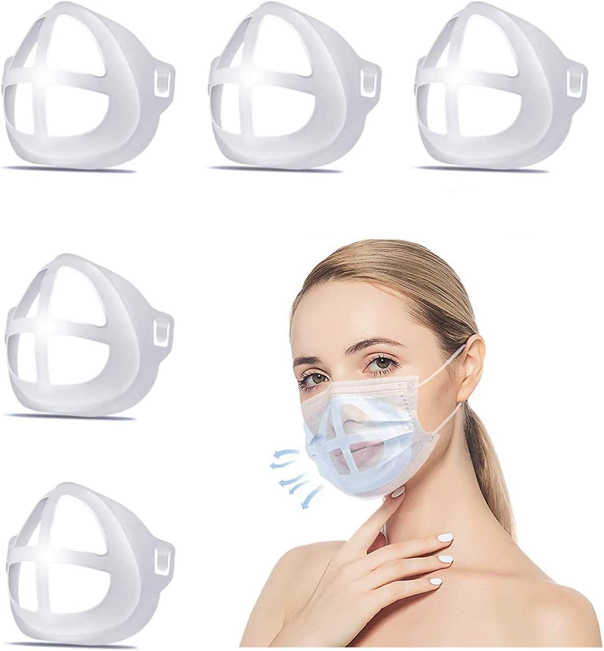 Set of 5 3D supports for nasal mask, Betterlife protection of the mouth ...