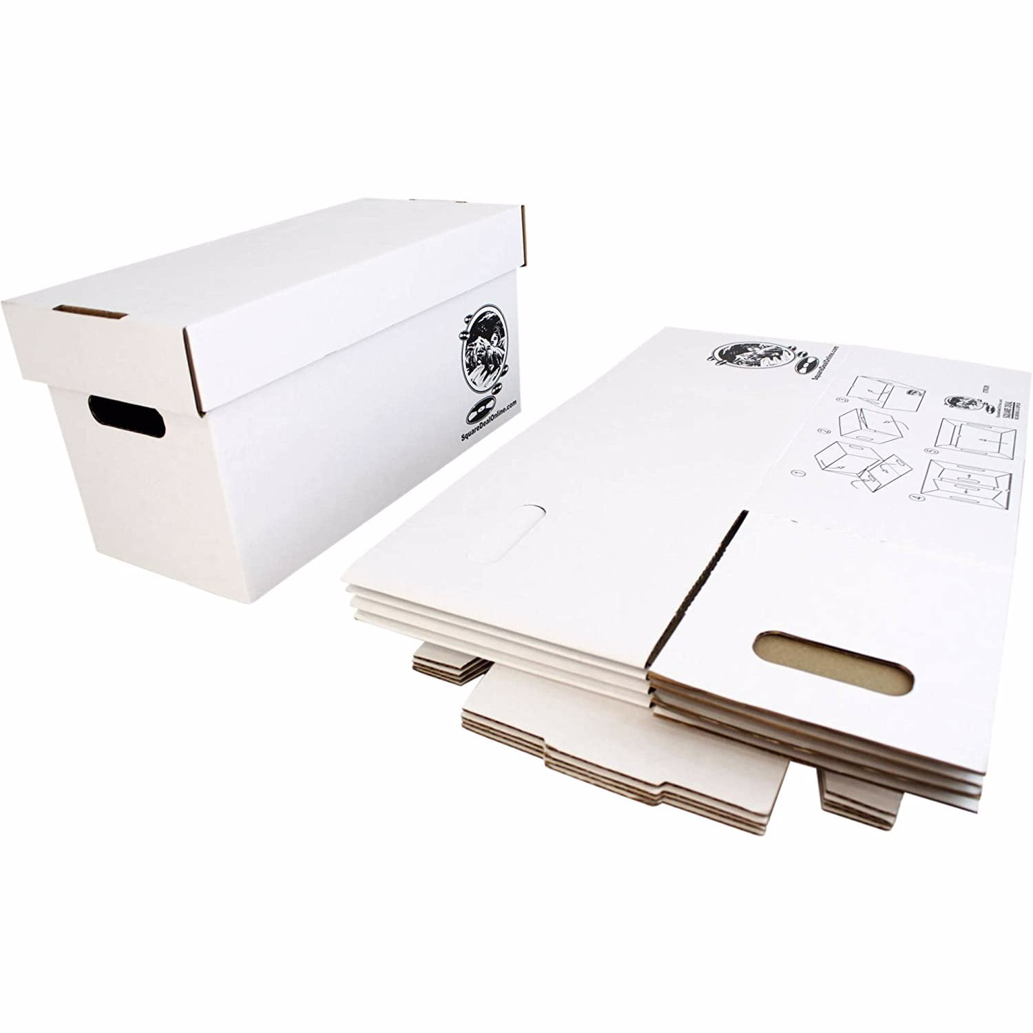 Set of 5 - 7 inch 45rpm Vinyl Record Storage Box - Sturdy Cardboard ...