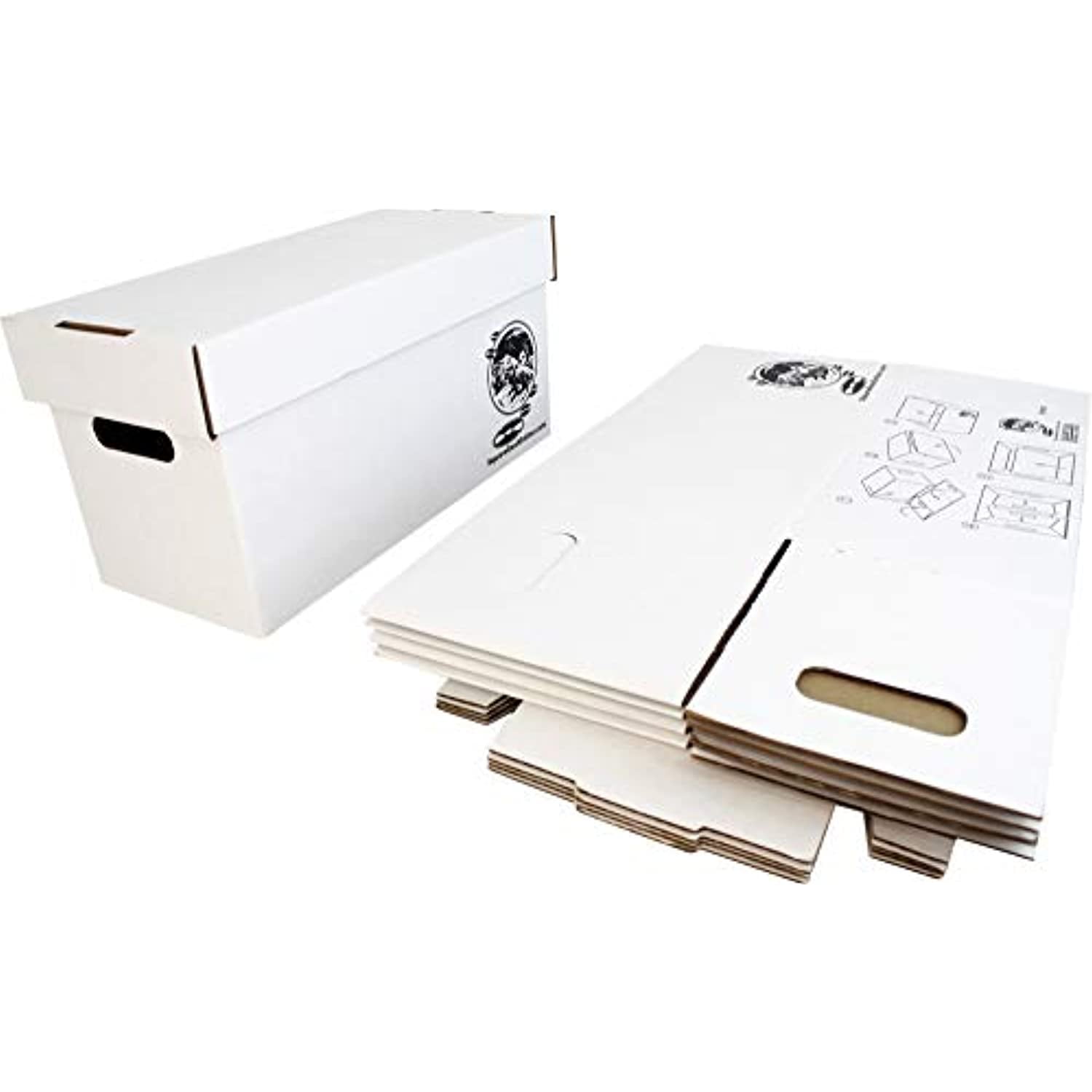 Durable Set of 5 - 7 inch Vinyl Record Storage Boxes - Sturdy Cardboard ...