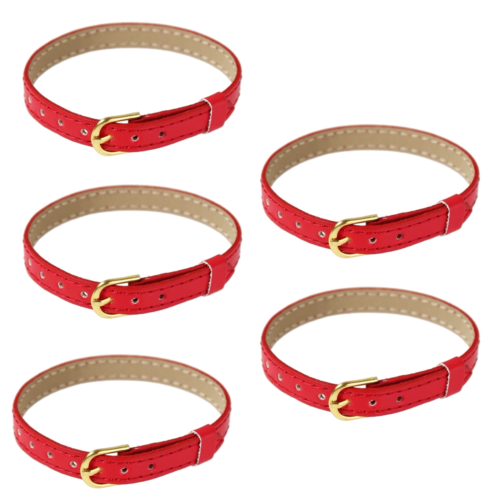 Set of 5 Adjustable Miniature PU Strap For 1/16 Scale Model With Metal ...