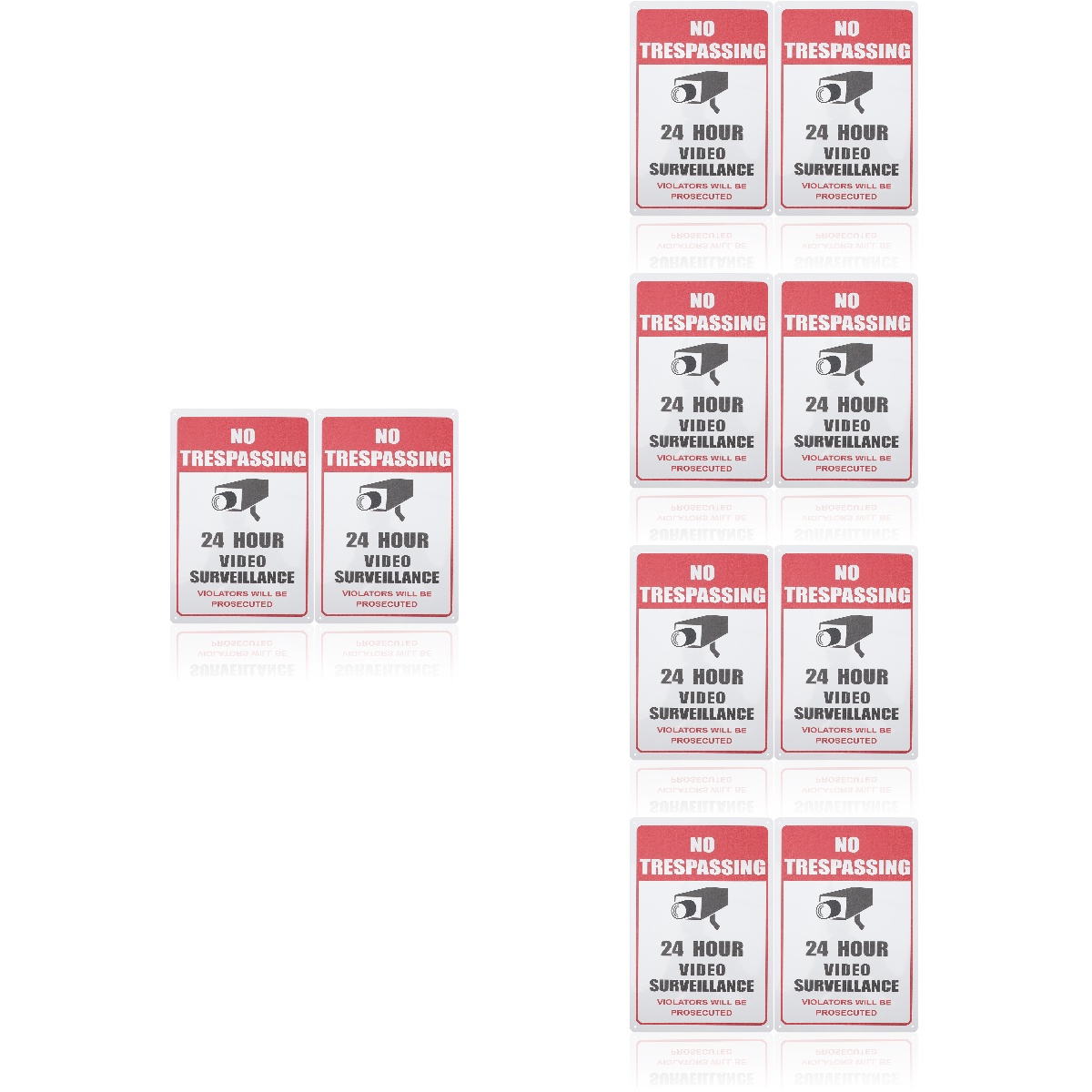 Set of 5 Affordable Warning Sign Easy Installation - Walmart.com