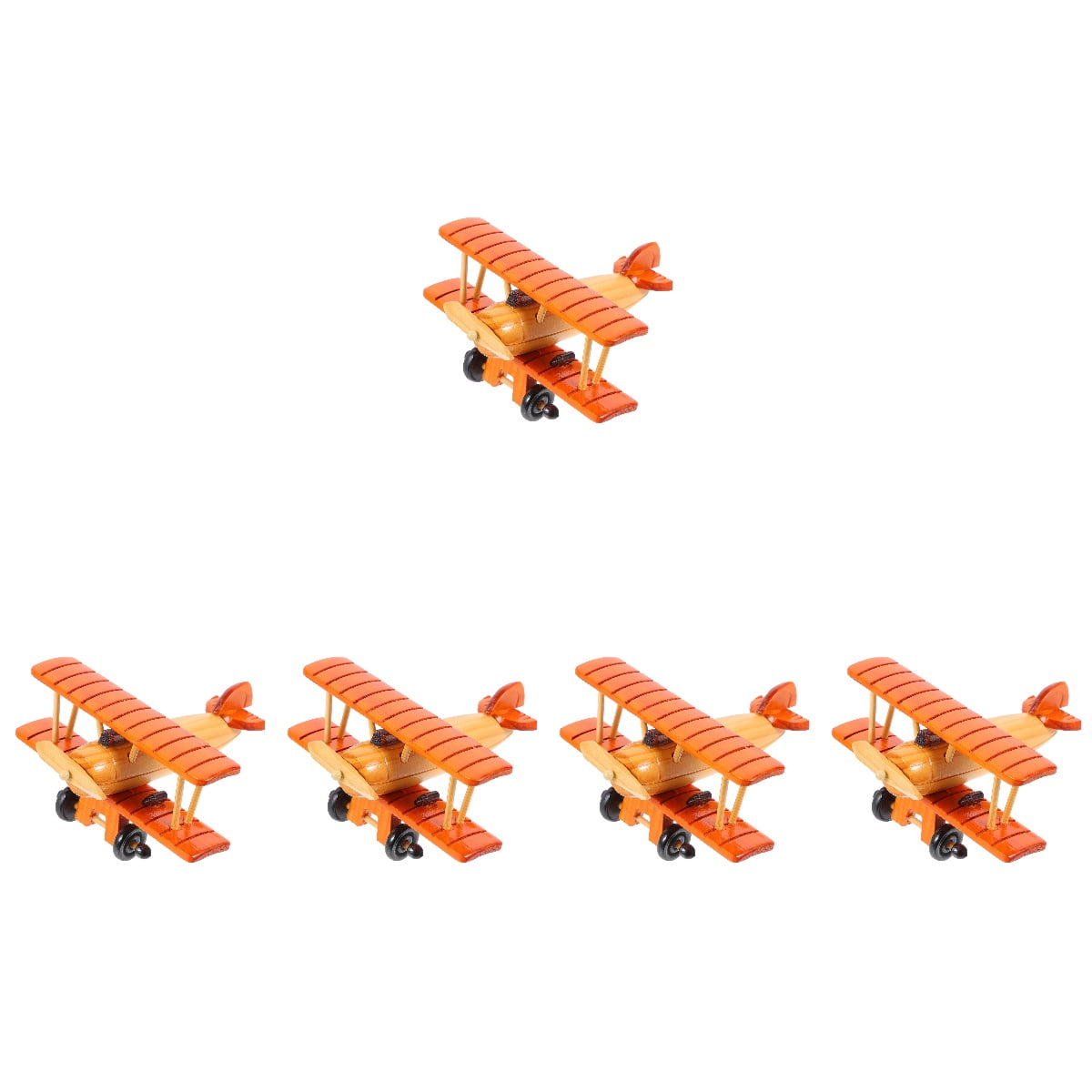 Set of 5 Airplanes Wooden Model Airplane Small Plane Model Office 15 ...