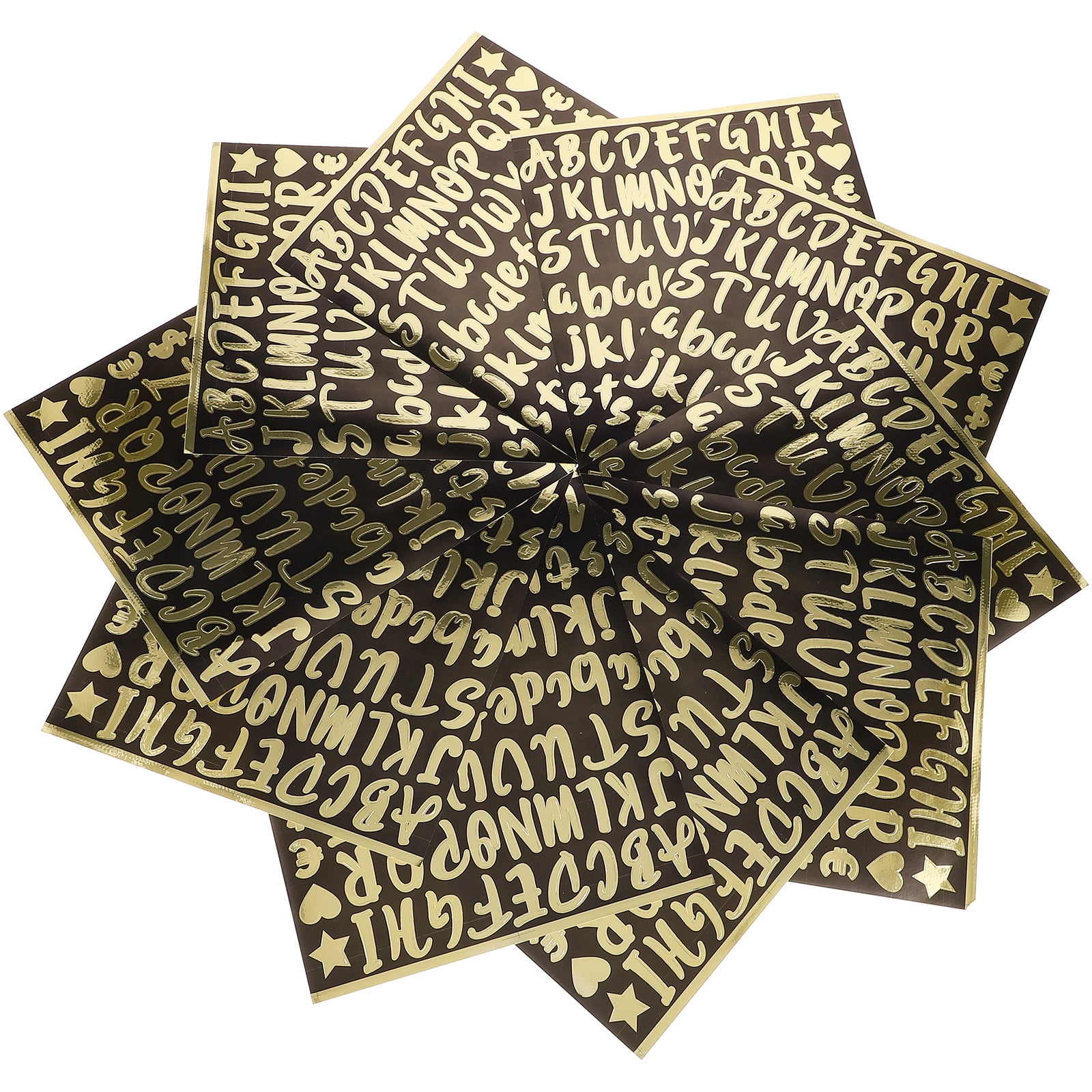 Set of 5 Alphabet Stickers Alphanumeric Kit Easy to Use Letter Decals ...