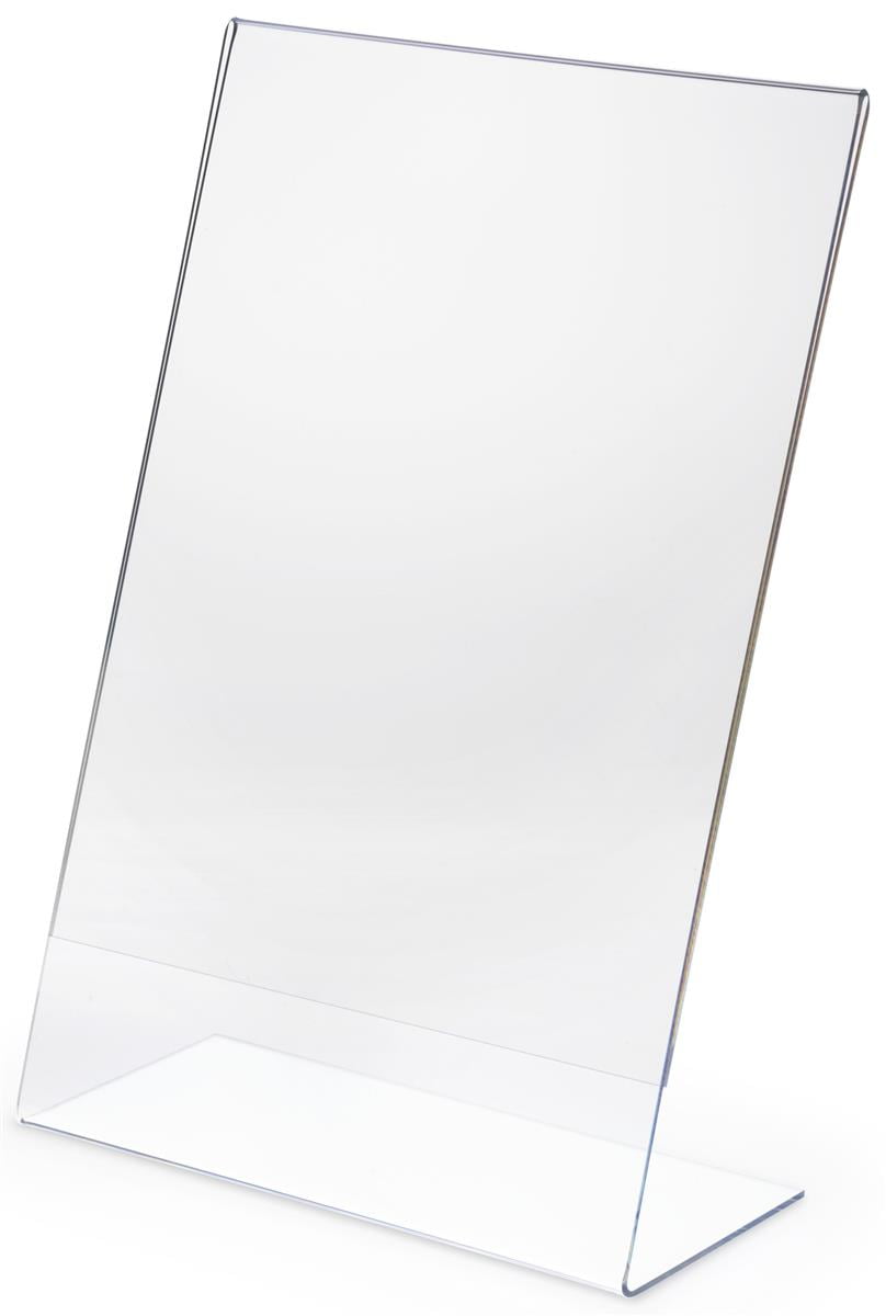 Set of 5, Angled Sign Holders for 11"w x 17"h Graphics, Countertop ...