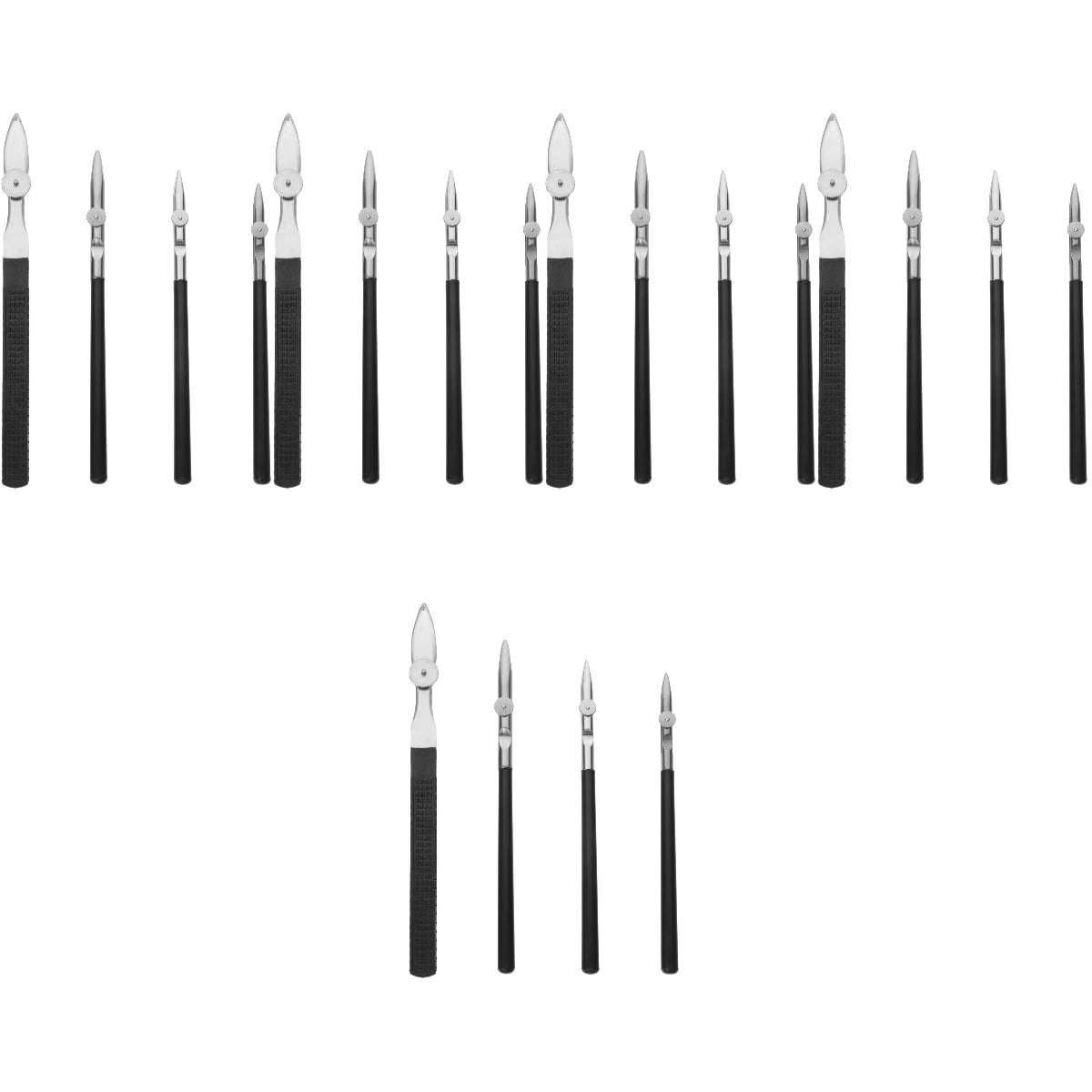 Set of 5 Black Art Ruling Pens for Calligraphy and Drawing with ...