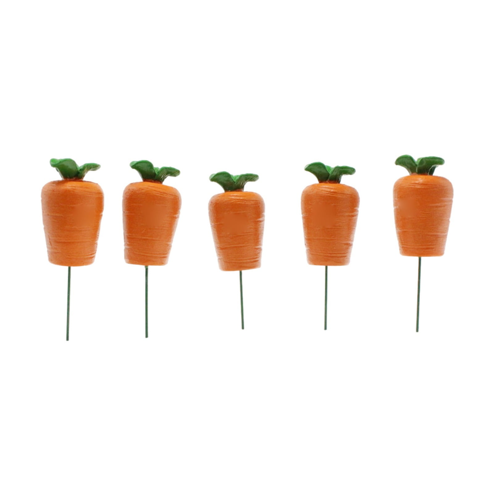Set of 5 Artificial Carrot Garden Stakes for Easter Decorations, Spring ...