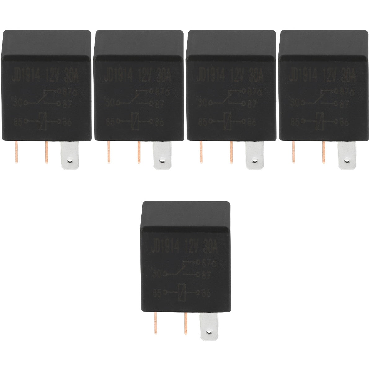 Set of 5 Automotive Relay Car Relay 12v 12v Relay Auto Relay Power ...
