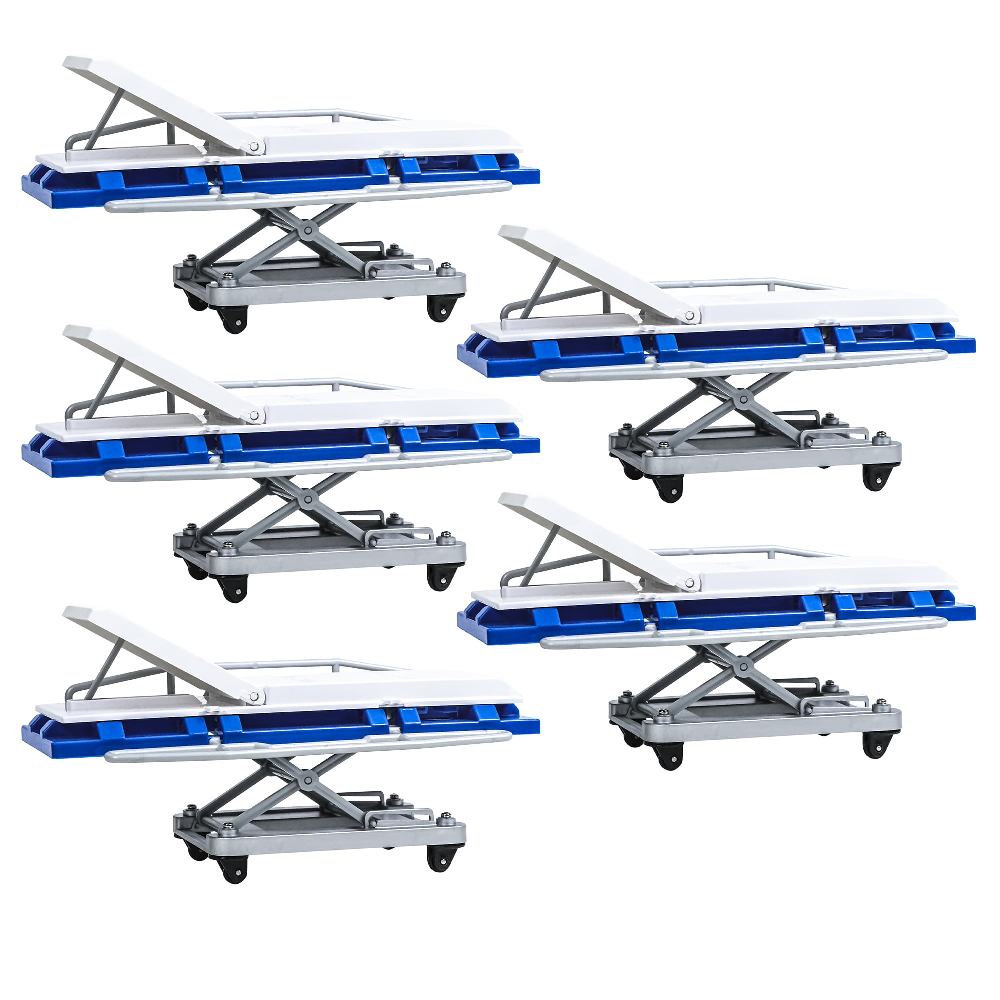 Set of 5 Blue and White Deluxe Moving Stretchers for WWE Wrestling ...