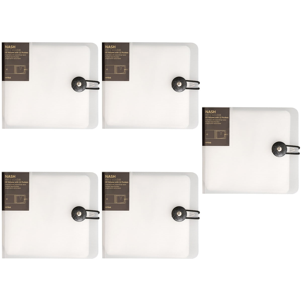 WRISTBIQUE Lightweight CD Wallet White 5Pcs for Everyday Use and Travel ...