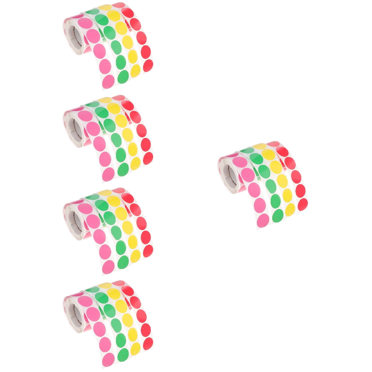 Set of 5 Circle Laboratory Number Labeling Stickers Colorful - Walmart.com