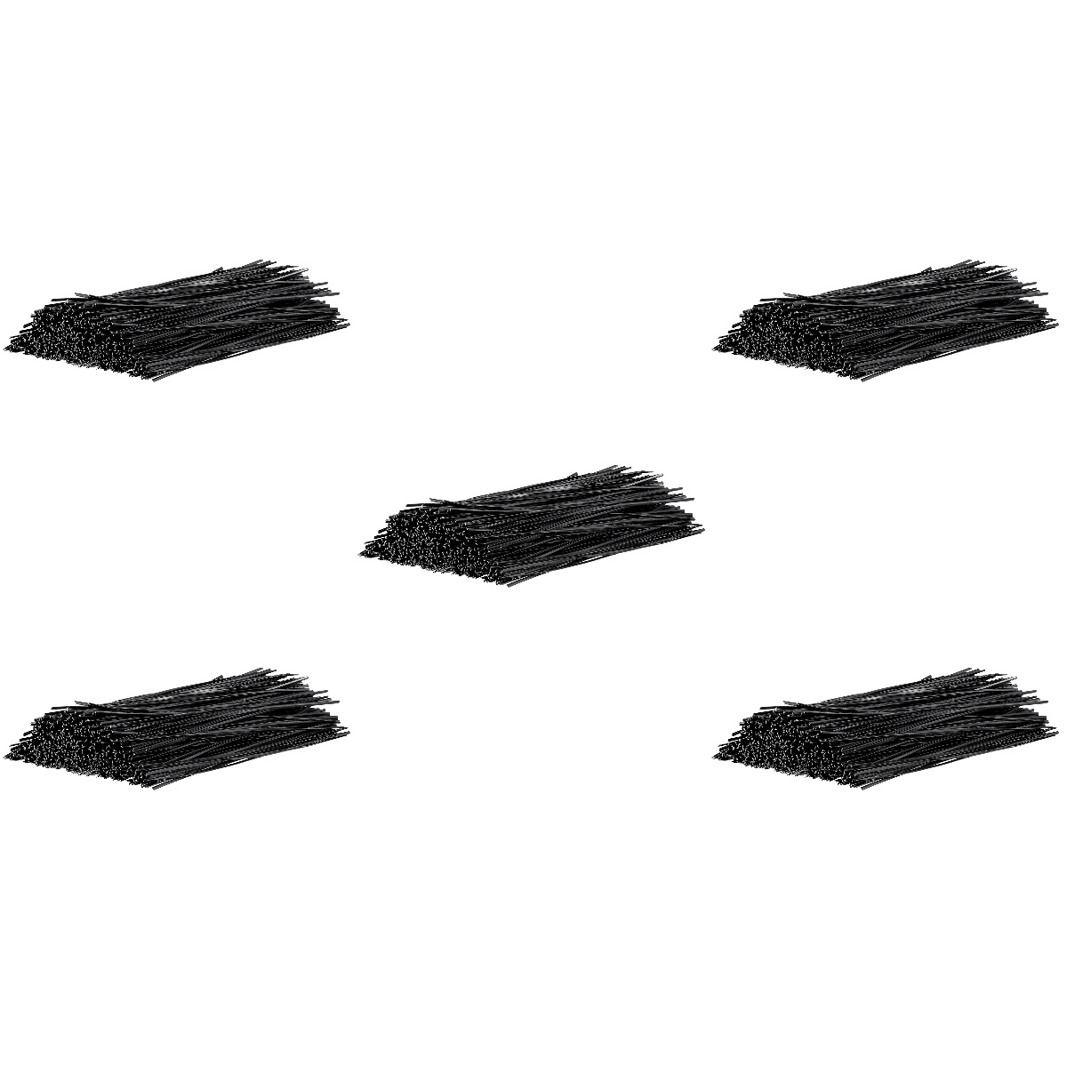 Set of 5 Clear Zip Ties Cable Clamps Heavy Duty Twists - Walmart.com