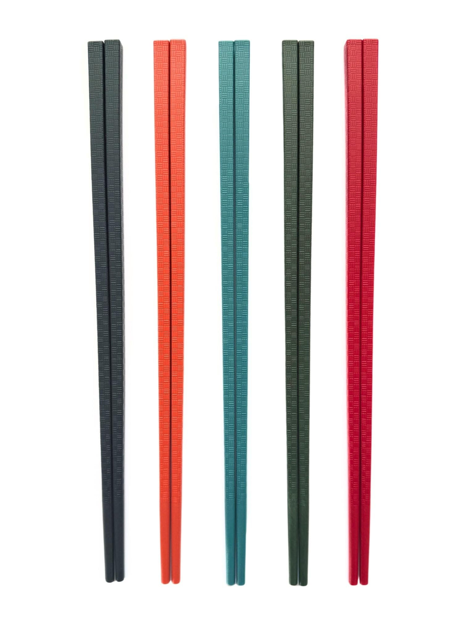 Set of 5 Colorful Matte Reusable Fiberglass Chopsticks Non-Slip ...