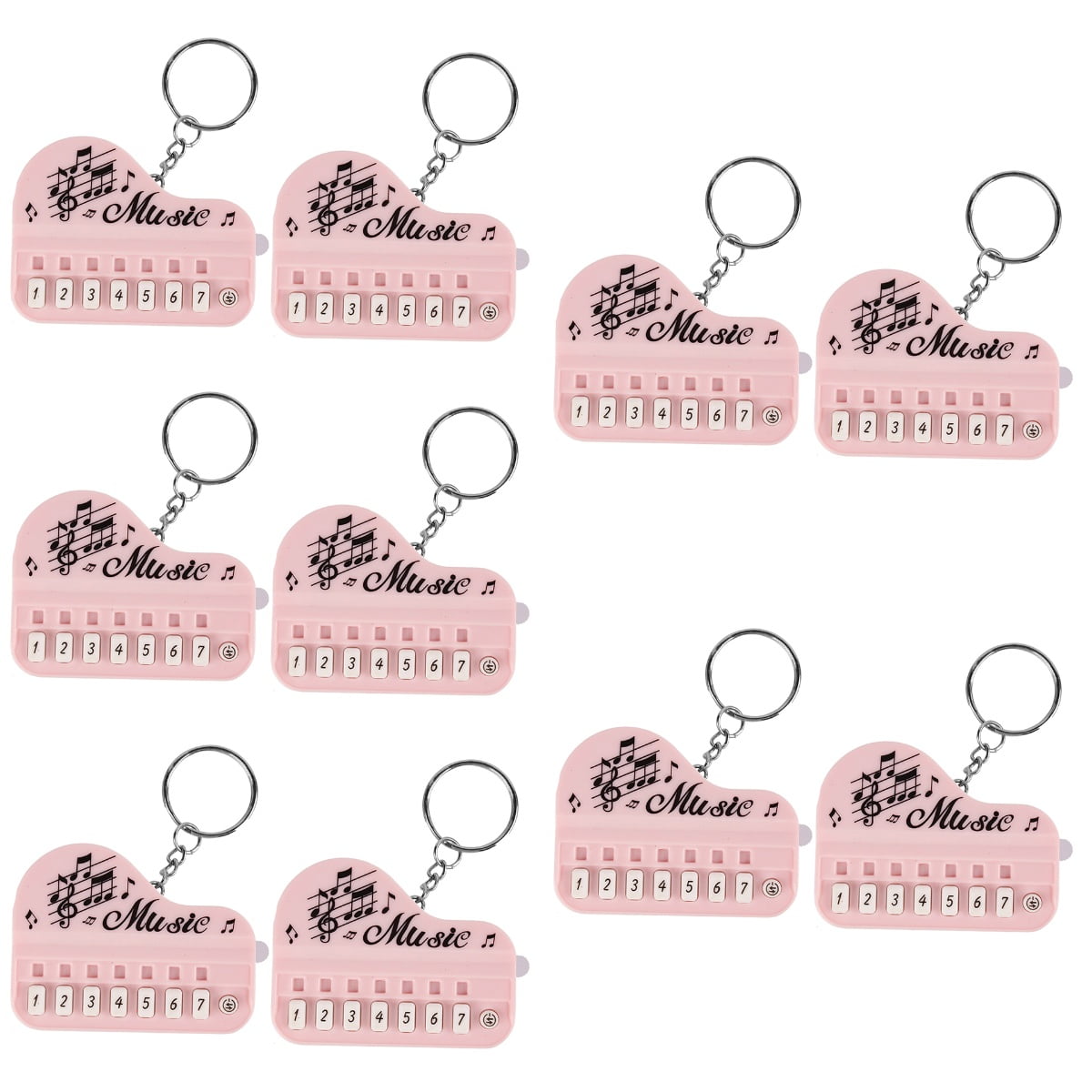 Set of 5 Creative Keychain Holder Mini Table Piano Keyboard Keychains ...