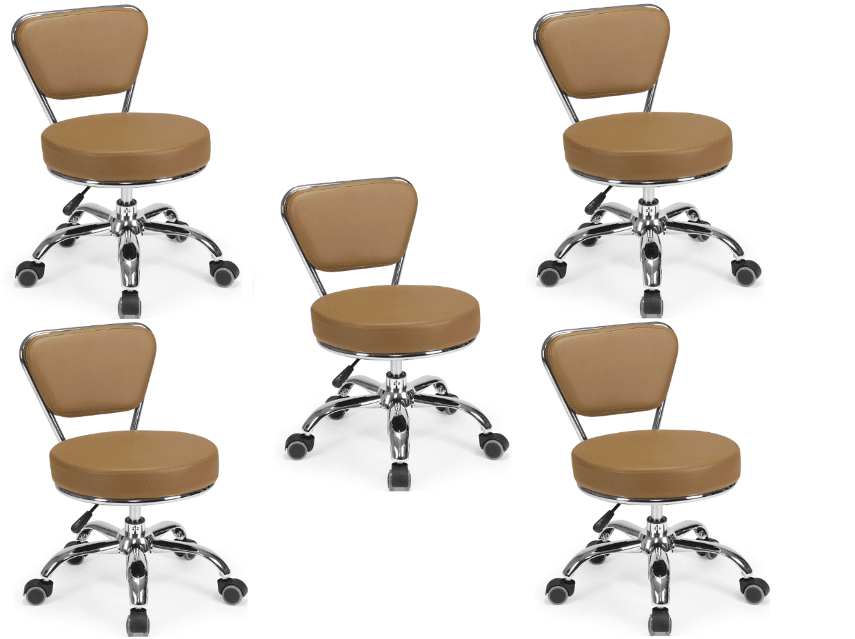 Set of 5 Dayton Pedicure Stool (Cappuccino) Pneumatic, Adjustable ...