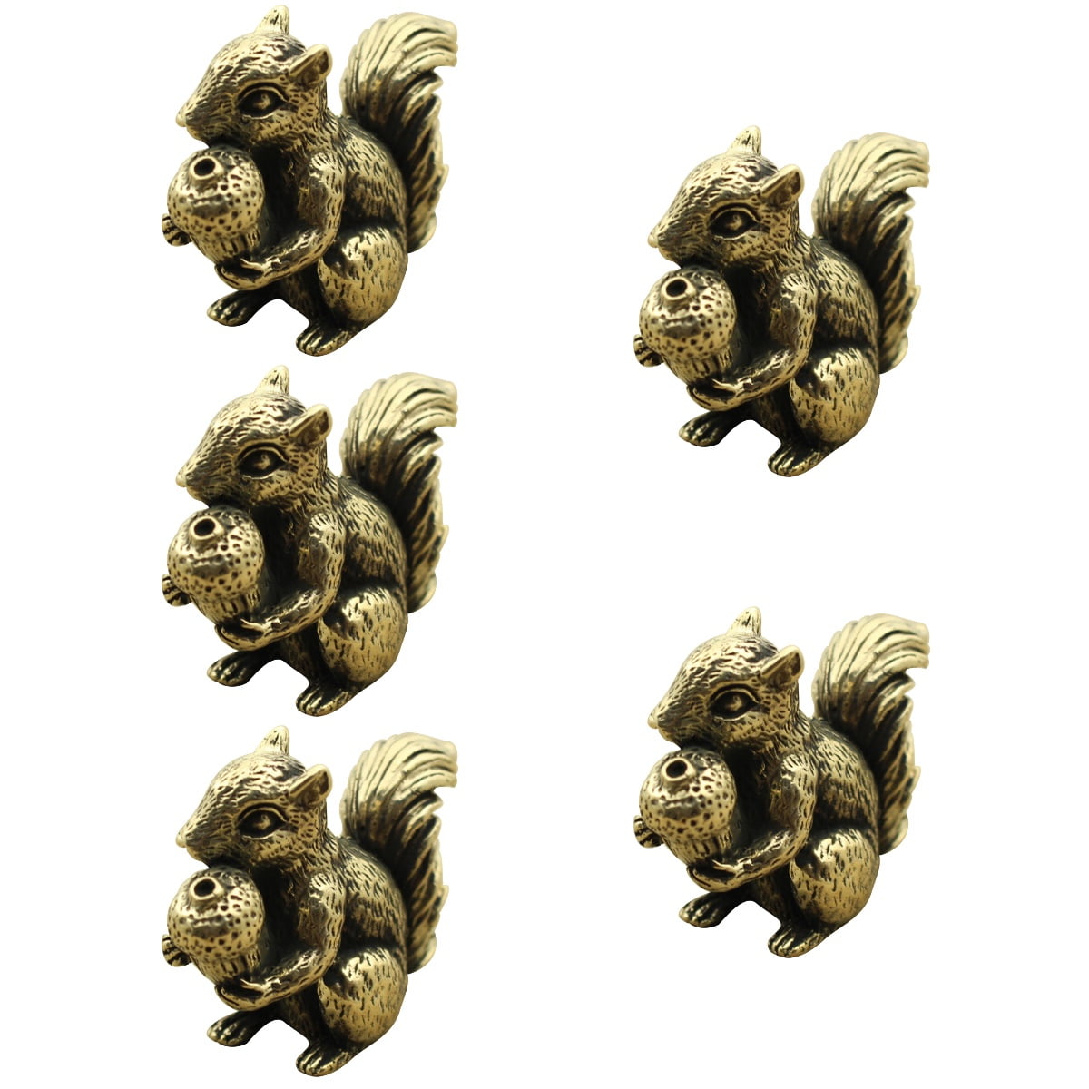 Set of 5 Desktop Art Decor Squirrel Figurine Ornament Nut Tea Pet Small ...