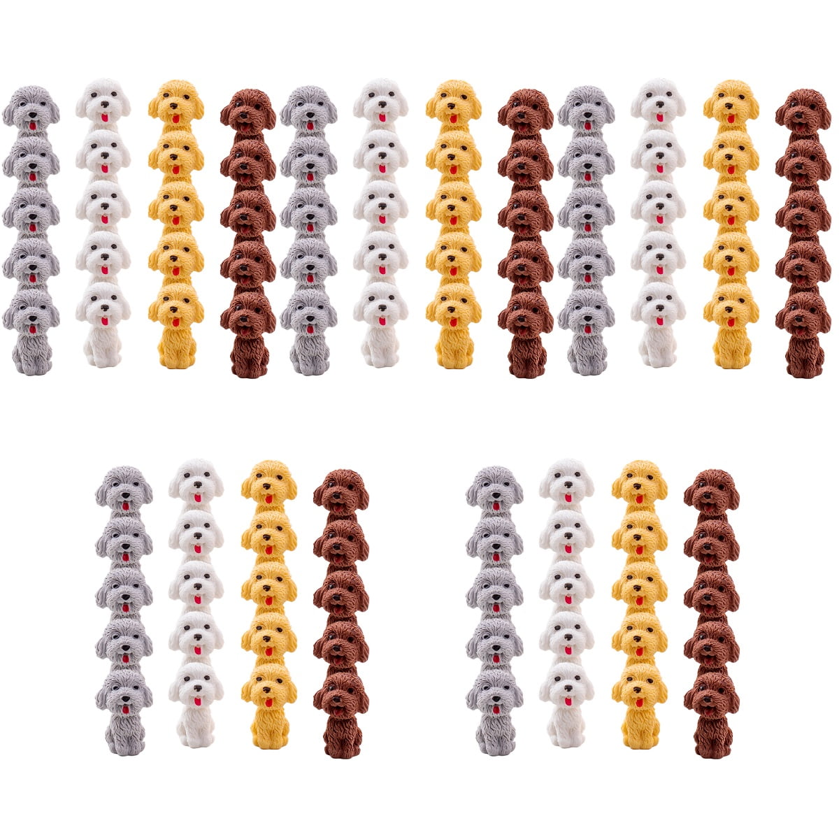 Set of 5 Dog Eraser Puppy Pencil Miniature Toys Cartoon Man - Walmart.com