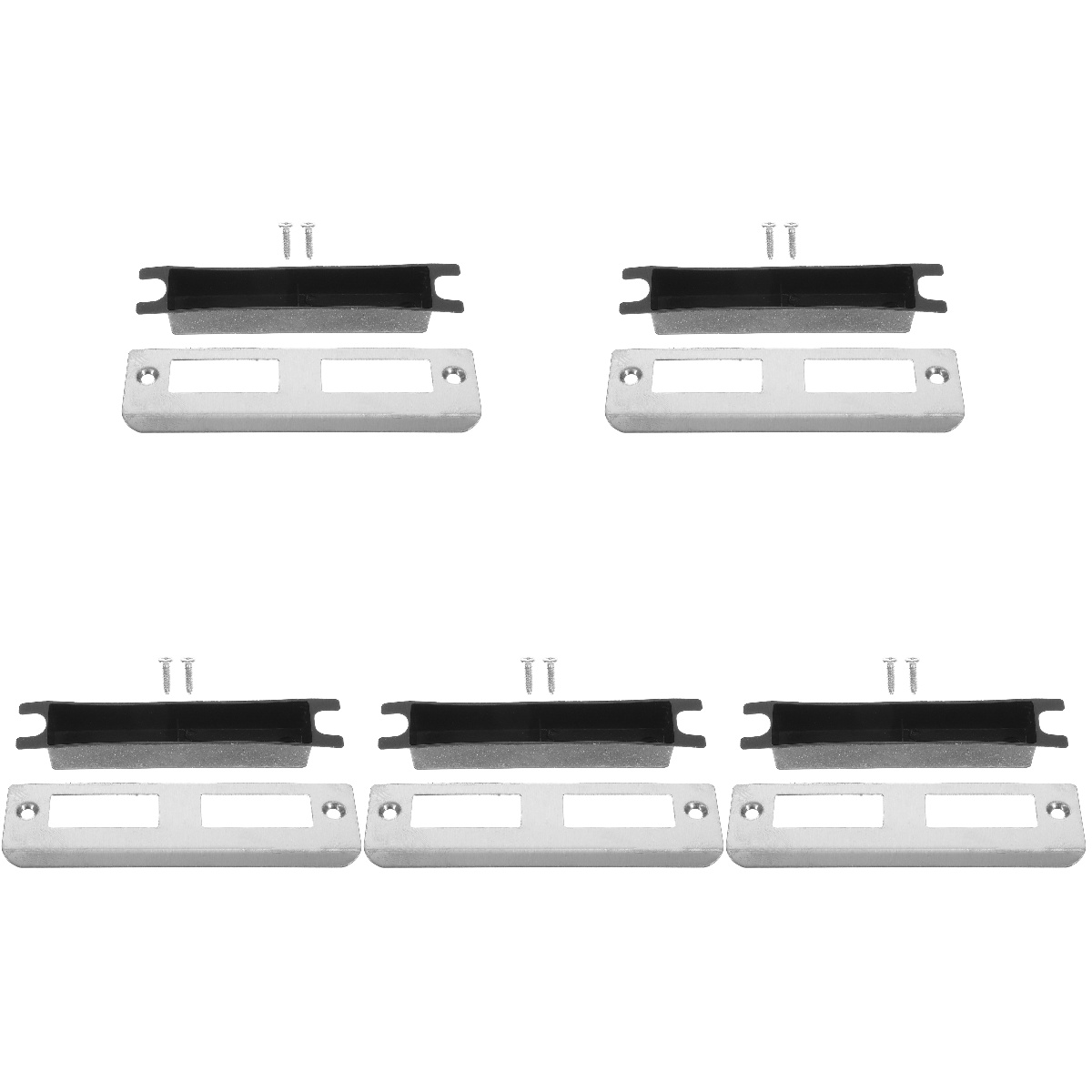 Set of 5 Door Safety Strike Plate Deadbolt Covers Knob Adjustable ...