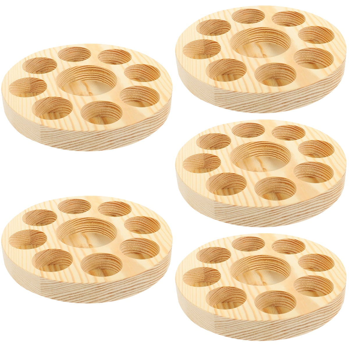 Set of 5 Essential Oil Display Stand Round Tray for Nail Gel Polish ...