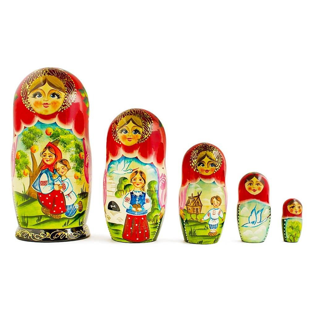 Set of 5 Fairy Tale Nesting Dolls 7 Inches - Walmart.com