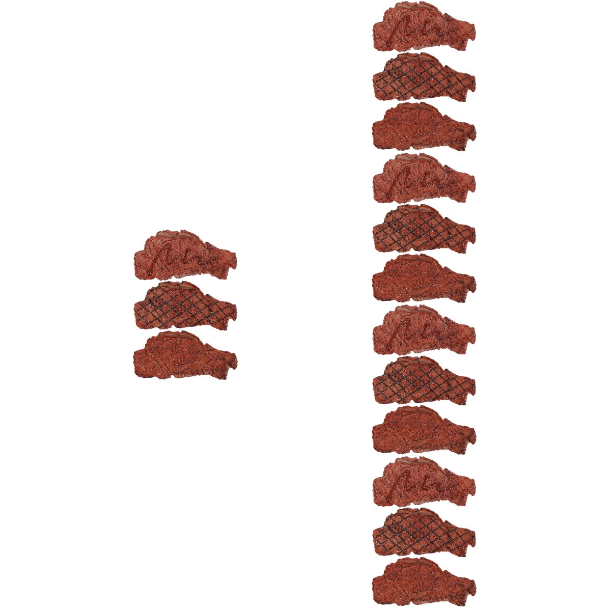 Set of 5 Fake Food Realistic Steak Model Cooked Meat Toy Child ...