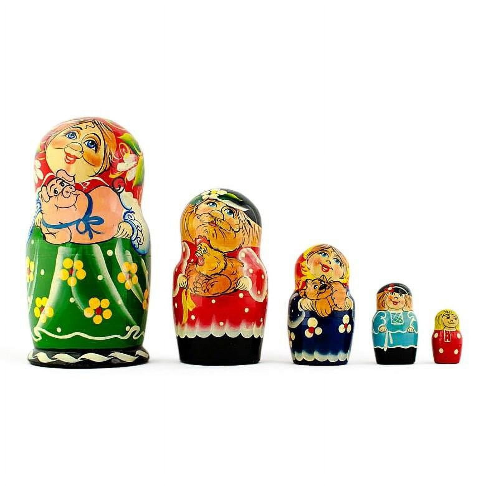 Set of 5 Farmers Family Nesting Dolls 7 Inches - Walmart.com
