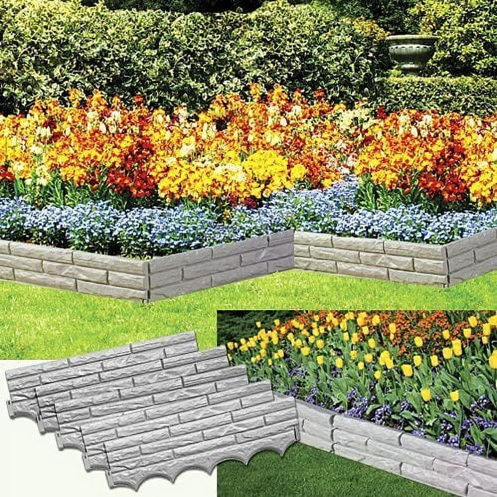 Set of 5 Faux Stone Sectioned Weather Garden Walls - Walmart.com