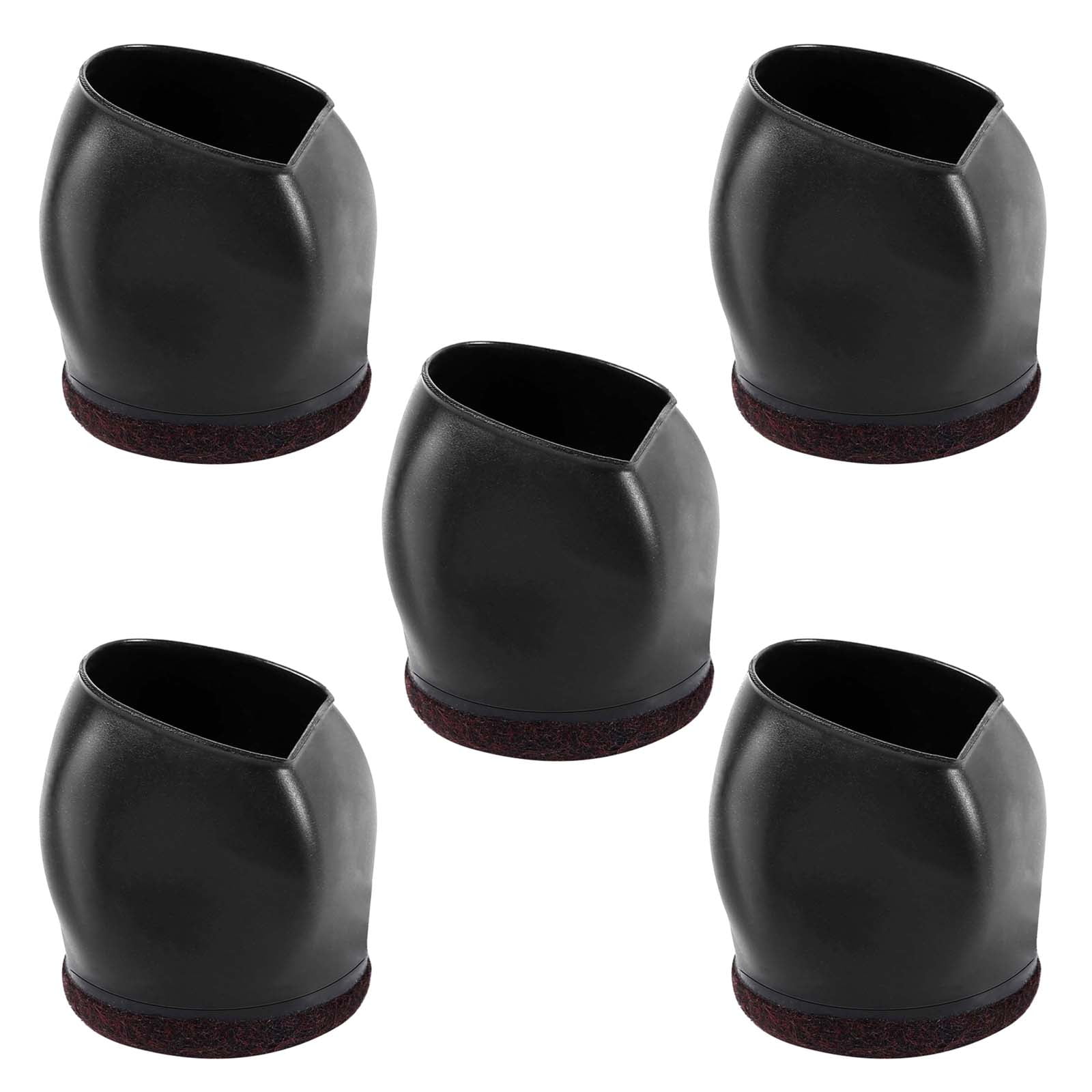 Set of 5 Felt Chair Caster Cups Furniture Stoppers Wheel Cups for ...