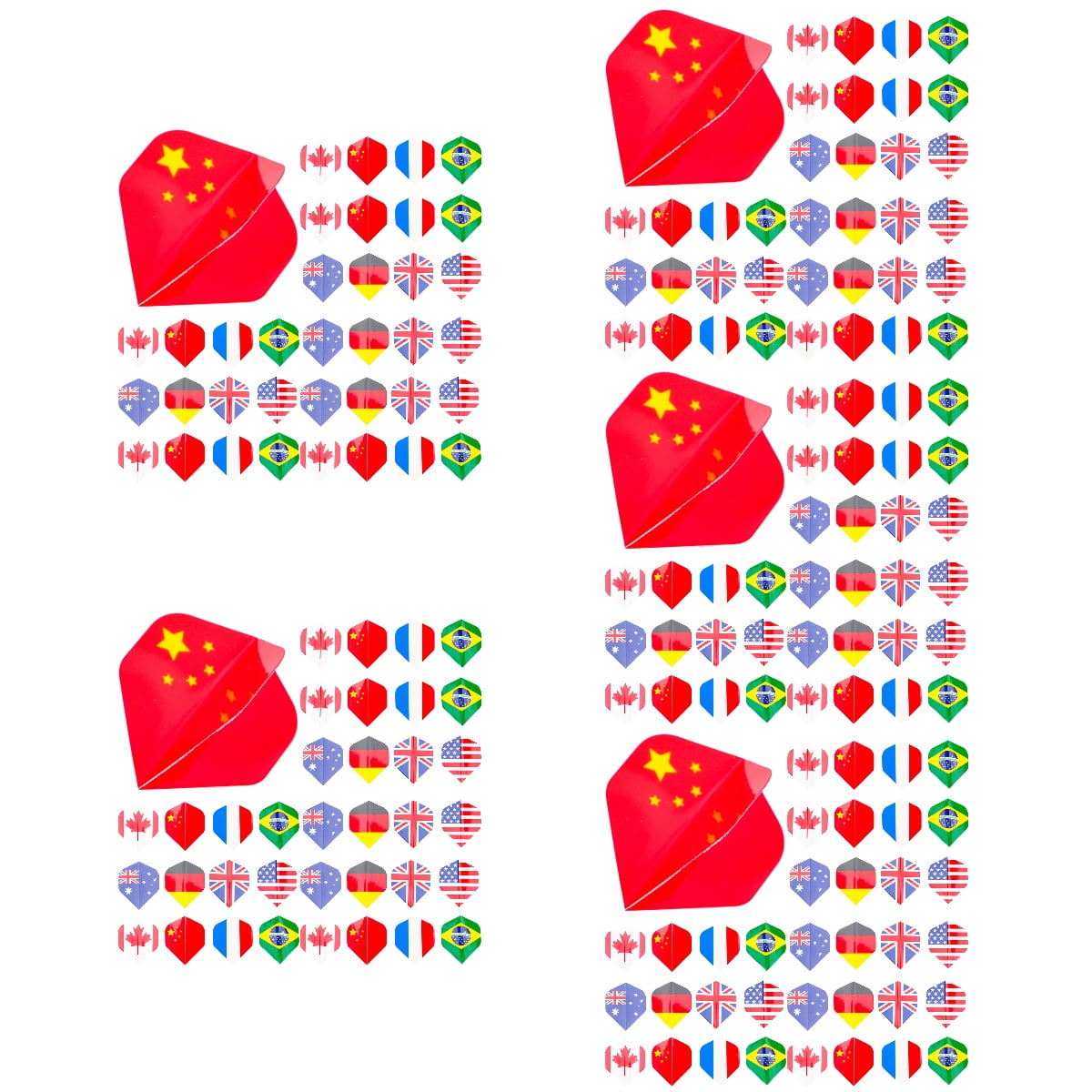 Set of 5 Flight Replacement Tails Wing Wings Professional Supplies ...