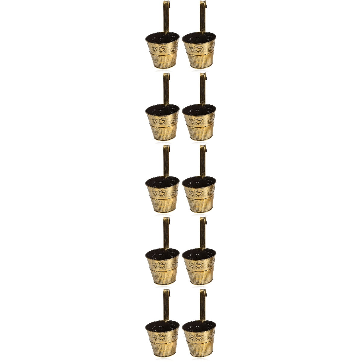 Set of 5 Flower Pot Small Hanging Pots Outdoor Planters Trellis Fence ...