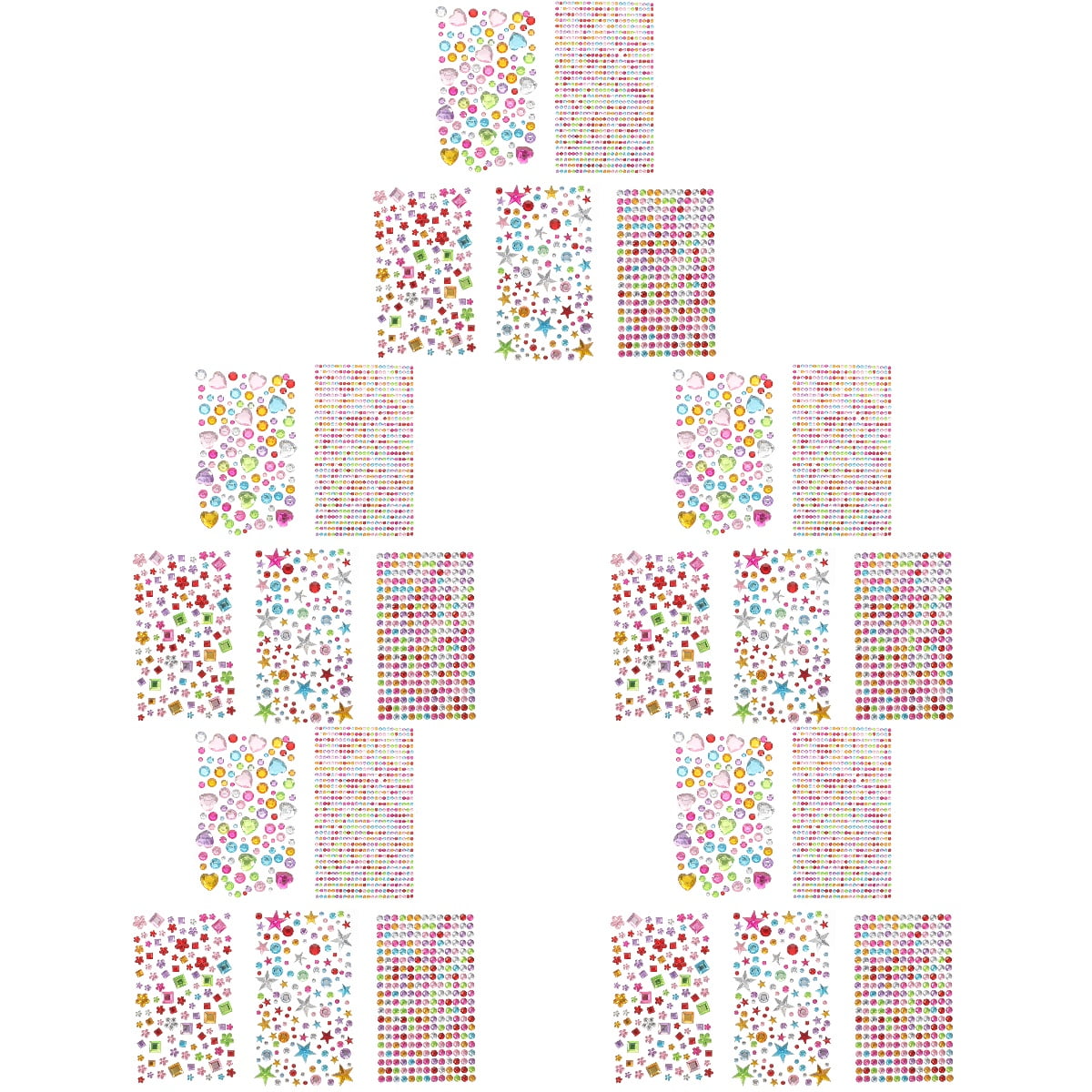 Set of 5 Gemstones DIY Crystal Drill Stickers Child - Walmart.com