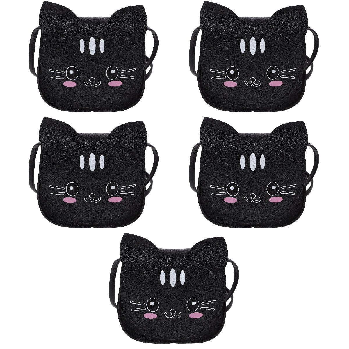Set of 5 Girls Coin Purse Cartoon Kitten Shoulder Bag - Walmart.com
