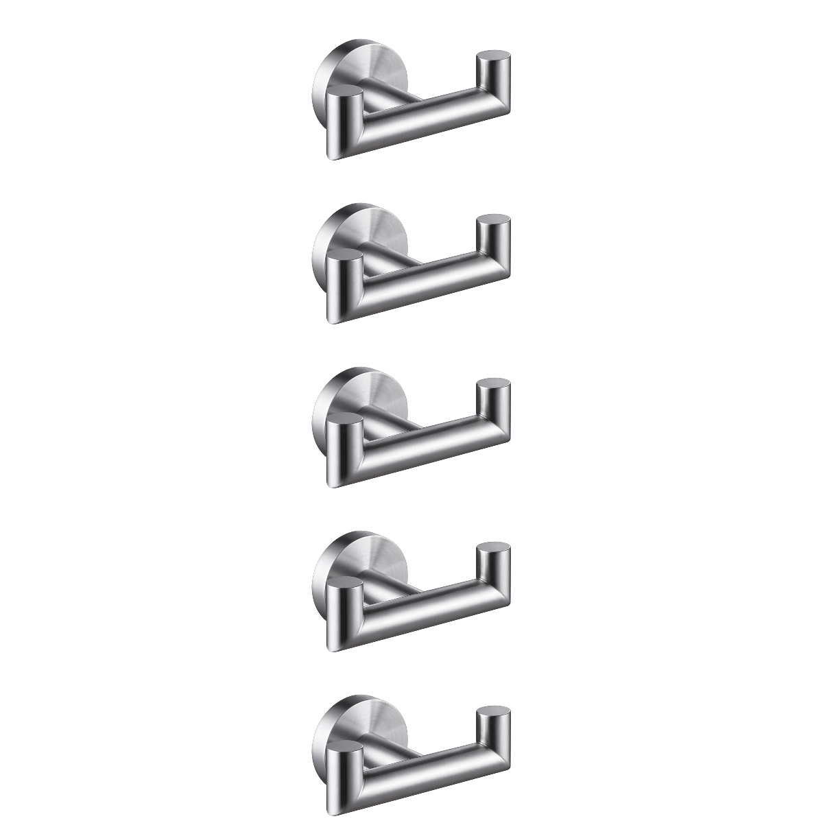Set of 5 Hand Towel Clothes Hangers Bathroom Holders Black Towels Racks ...