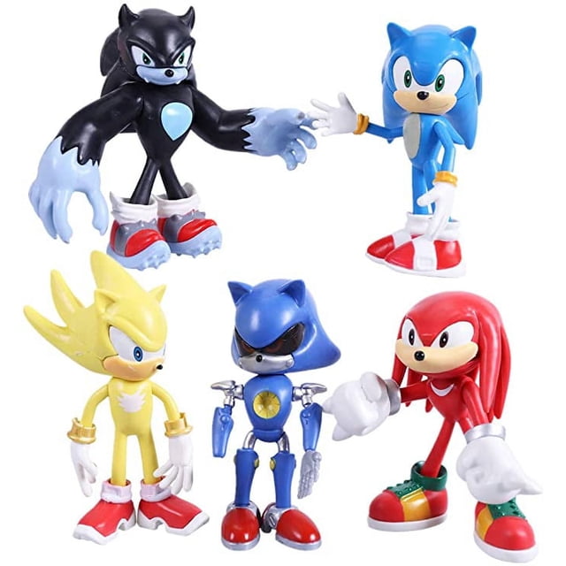 5-Pack Sonic Hedgehog Action Figures Playsets Toys with Movable Joints ...