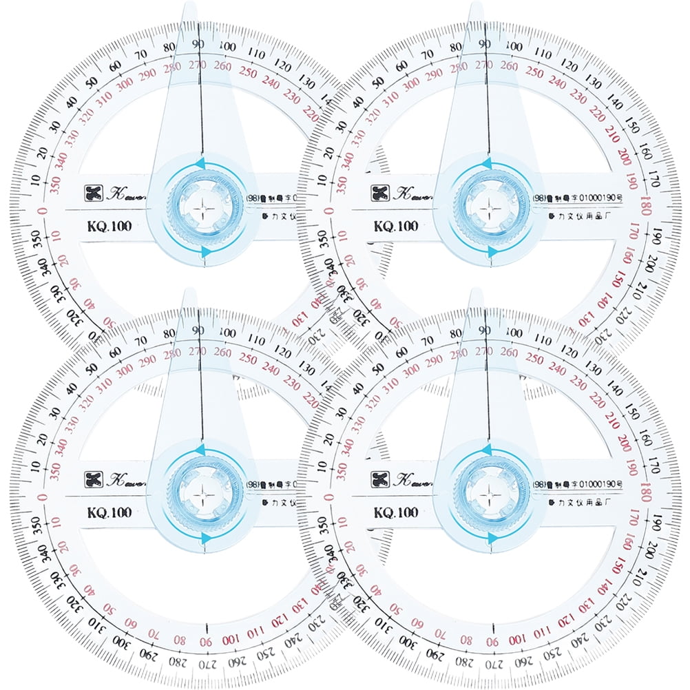 Set of 5 High Accuracy Scales Protractor Rotary Tool Office Plastic ...