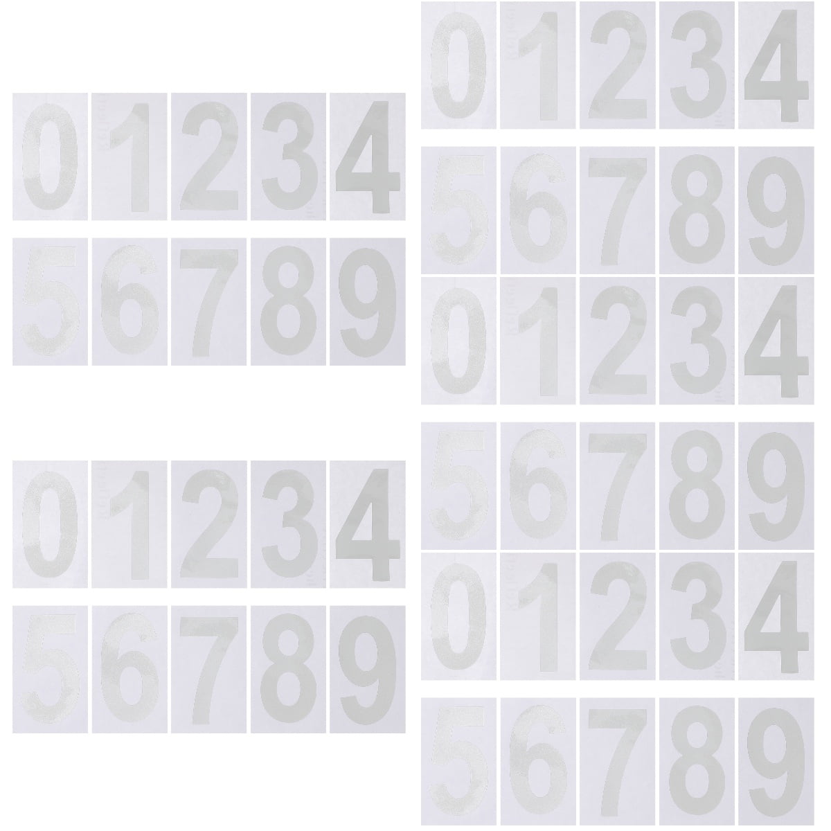 Set of 5 House Number Sticker External Mailbox Numbers Reflective ...